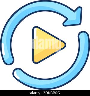 Music video RGB color icon Stock Vector Image & Art - Alamy