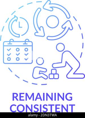 Be consistent blue gradient concept icon Stock Vector Image & Art - Alamy