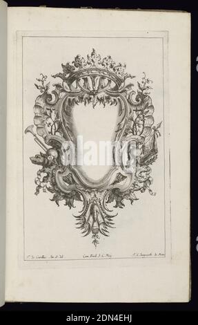 Cartouche Topped by Open Crown Livre de Cartouches Reguliers Book of ...