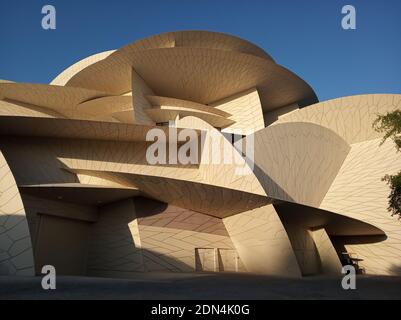 View of new National Museum of Qatar in Doha , Qatar. Architect Jean ...