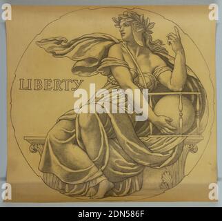 Liberty mosaic by Kenyon Cox, Wisconsin capital Stock Photo - Alamy