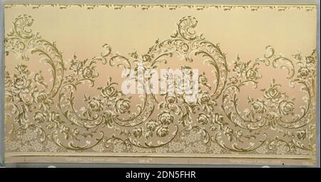 Frieze. Rococo-inspired frieze with horizontally repeating pattern of ...