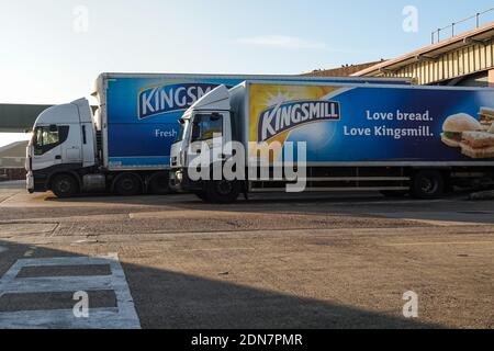 Kingsmill delivery trucks Stock Photo - Alamy