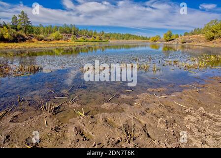 The old McLellan Reservoir Dam near Williams Arizona. The dam was built ...