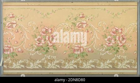 Frieze. Rococo-inspired frieze with horizontally repeating pattern of ...