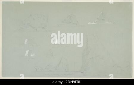 Drawing, Sketches of Icebergs, 1859 Stock Photo - Alamy