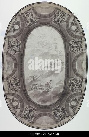 Ceiling in The Apollo Drawing Room Chateau de Versailles Paris France ...