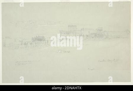 Drawing, Temples, Baalbek, May 6, 1868 Stock Photo - Alamy