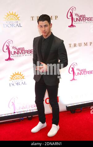 Nick Jonas attends The 63rd Annual Miss Universe Pageant at Trump ...