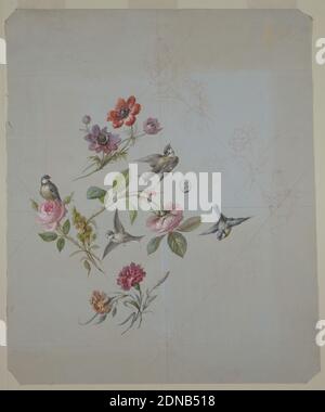 Three white rose flowers, vertically arranged in the frame. Gray retro ...