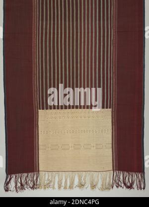 Ulos Ragidup (ceremonial Shoulder Cloth) (Indonesia); cotton Stock ...