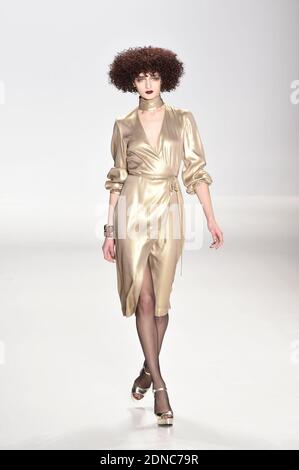 Model on the runway during the Georgine Fall 2014 Collection, held at ...