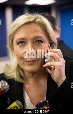 MARINE LE PEN - ELECTIONS DEPARTEMENTALES 1ER TOUR AU SIEGE DU FRONT ...