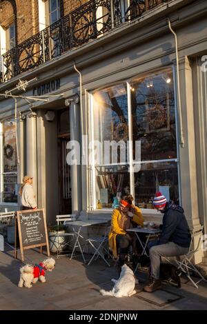Common Cafe on The Pavement in Clapham Common, London UK Stock Photo ...