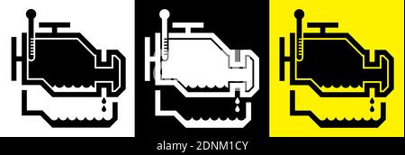 Symbol of internal combustion Engine Simple thin line vector Stock ...