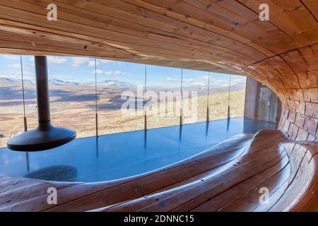 Snohetta viewpoint, viewpoint to the highest mountain in Norway, Dovre ...