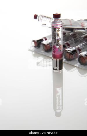 Insulin Rapid-acting Humalog in glass vials ready for injection, Human ...