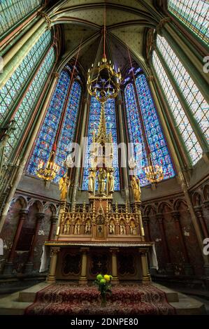 Stained glass windows of Amiens Cathedral Stock Photo - Alamy