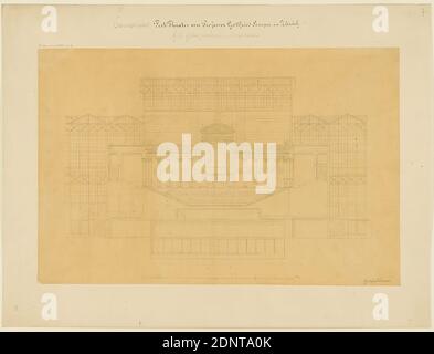 Architectural Drawing Cross section through double storey residential ...