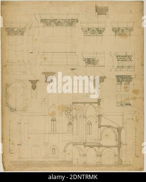 Architectural Drawing Cross section through double storey residential ...