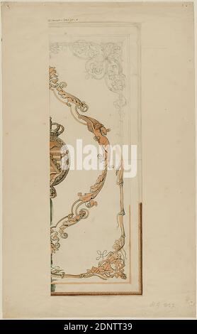 Gottfried Semper, drawing for the cover of a splendid binding with ...