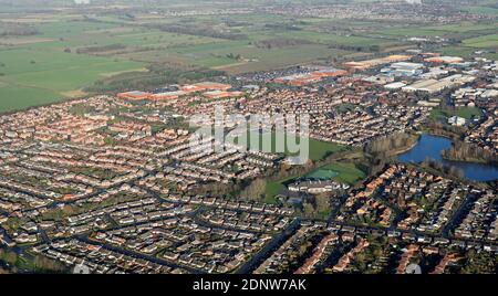 aerial view of Clifton Moor area north of York view from Rawcliffe ...