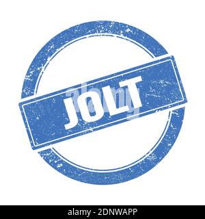 JOLT text on blue grungy vintage rubber stamp Stock Photo - Alamy