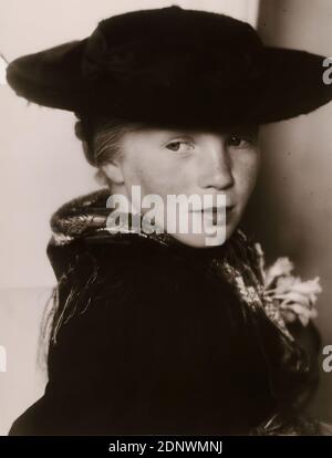 Bust of a girl in traditional costume A; A North Hollandsch girl with ...