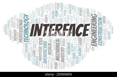 Interface typography word cloud create with text only Stock Photo - Alamy