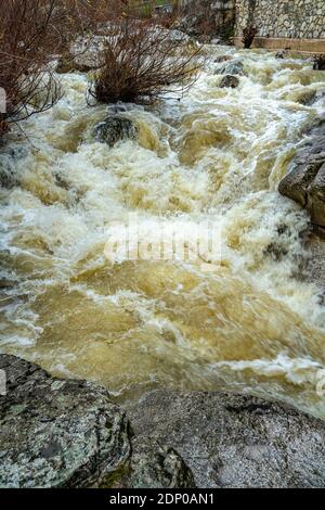 River flows among the rocks. water streaming between the stones Stock ...
