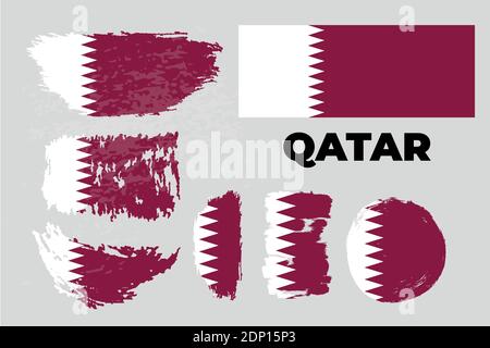 Qatar official flag, correct colors and proportions. National Qatari ...