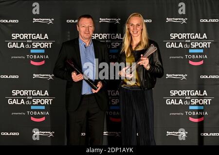 Belgian Cats head coach Philip Mestdagh and Belgian Cats Ann Wauters ...