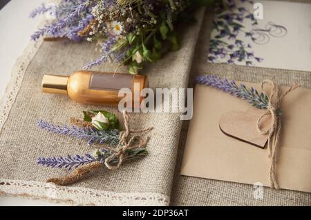 Letter envelope on lavender wooden background, copy space Stock Photo ...