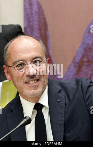 CEO of French telecommunications operator Orange, Stephane Richard ...