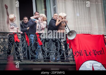Femen Protest during the Front National's annual celebration of Joan of ...