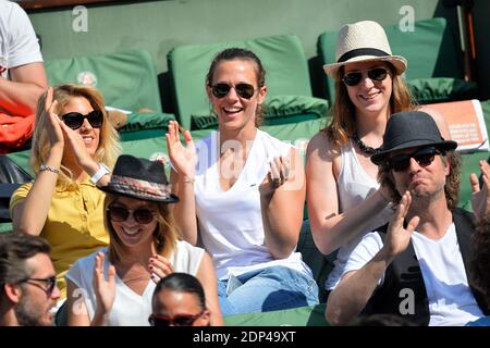 Lorie Pester and Joyy attending the 2015 French Tennis Open at Stadium ...