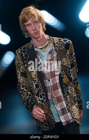 A model displays a creation for Yves Saint-Laurent Spring - Summer 2016 ...