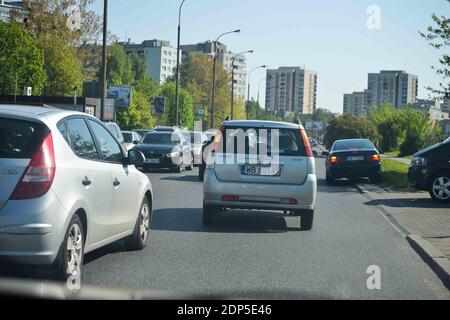POLAND - MAY 05, 2020: Car traffic in Poland. Autobahn and traffic ...