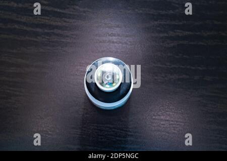 Capsule with camera for capsular endoscopy close up on white background ...