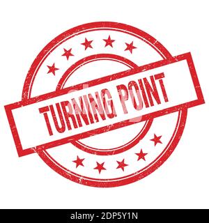 TURNING POINT text written on purple indigo grungy zig zag borders ...
