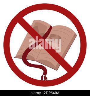 Book Warning sign red. Reading Hazard attention symbol. Danger road ...