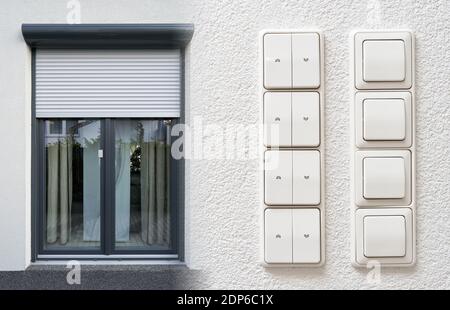 Electric Exterior Window Roller Shutters Installation Performed by ...