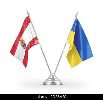 Flags of Ukraine and French Polynesia. National symbols of Ukraine and ...