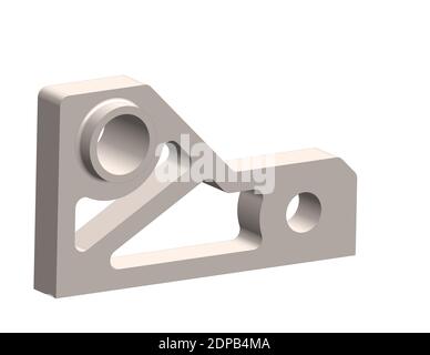 technical drawing of a mechanical part isolated on white Stock Photo ...