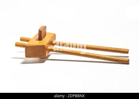 Marking gage, a tool for carpenter, on white background Stock Photo - Alamy
