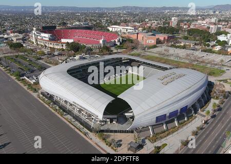Aerial view of the Memorial Stadium, home of Bristol Rovers FC. It’s ...