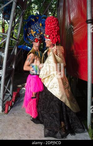 Swiss rock band Explosion De Caca poses for pictures in Nyon ...