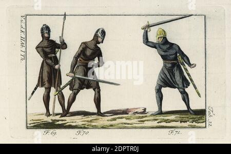 Danish soldiers in chain-mail suits of armor.. The oldest armour of the ...