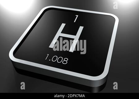 3d Periodic table design for Hydrogen element Stock Photo - Alamy