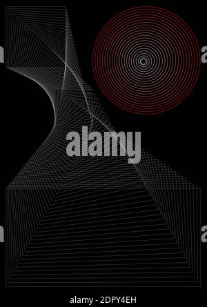 Creative geometric wallpaper. Circles, lines background. Business ...